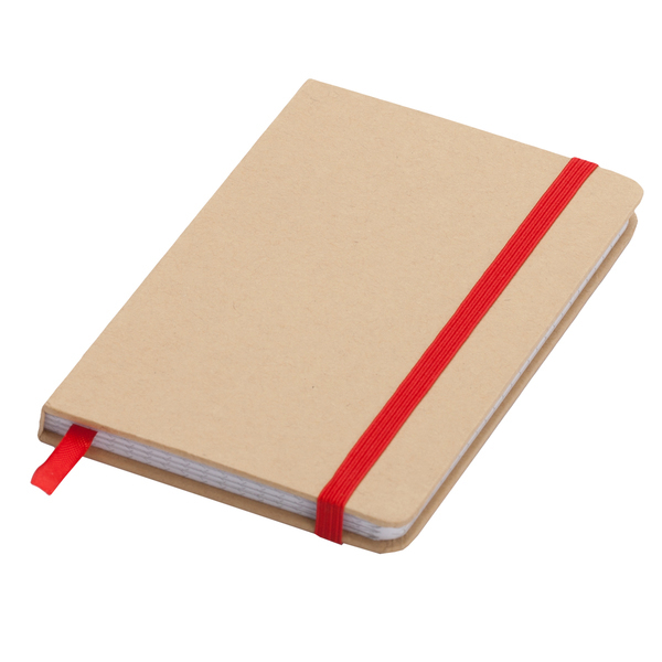 Lisboa Mini 90x140/80p square notepad, red/beige | Promotional Gifts